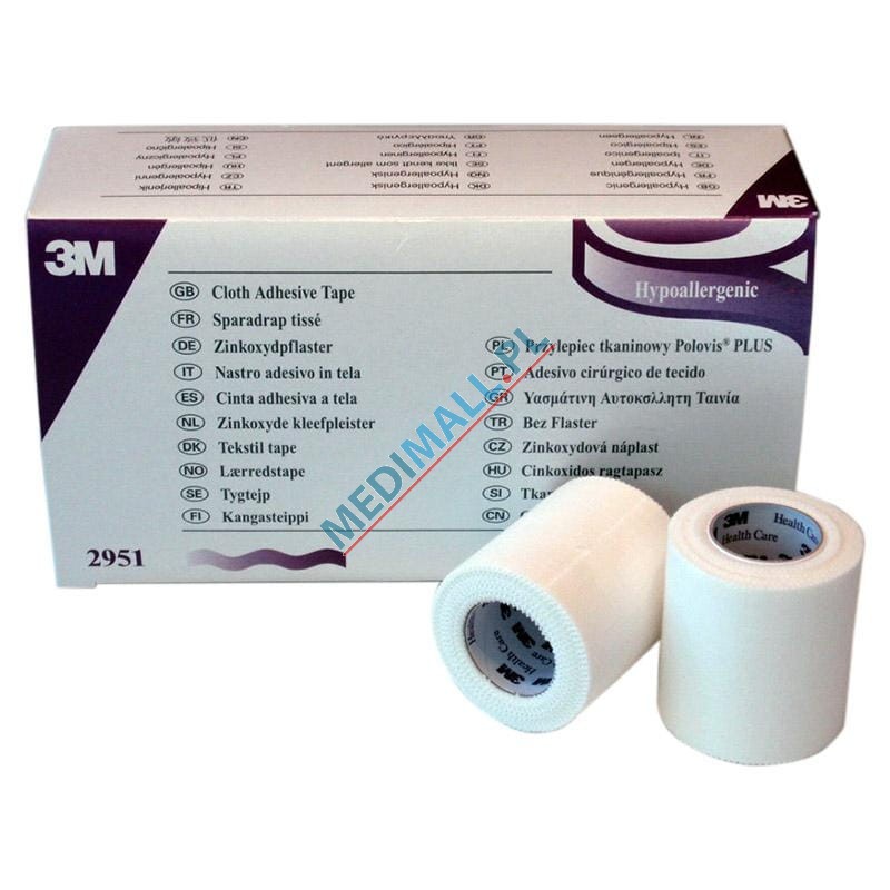 3M POLOVIS PLUS 5cm x 5m przylepiec tkaninowy (8 SZTUK) MEDIMALL.PL ...