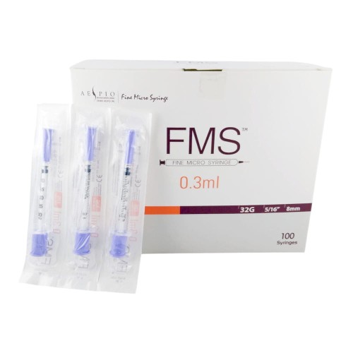 Strzykawki insulinowe FMS 0,3ml 32G U100 0,23 x 8 mm Ultra-Thin Wall ...