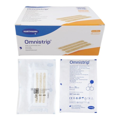 OMNISTRIP 6 x 76 mm opakowanie 150szt. 50 x 3 szt. plastry do zamykania ...