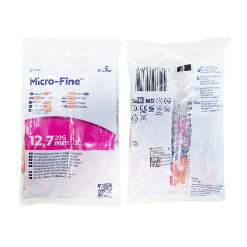 Strzykawka EMBECTA MICRO-FINE 1ml U100 (10 SZTUK) insulinowa z igłą 0 ...